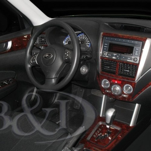 For Subaru Forester 11-13 B&I 2D Real Walnut Burl Large Dash Kit 23 Pcs ...