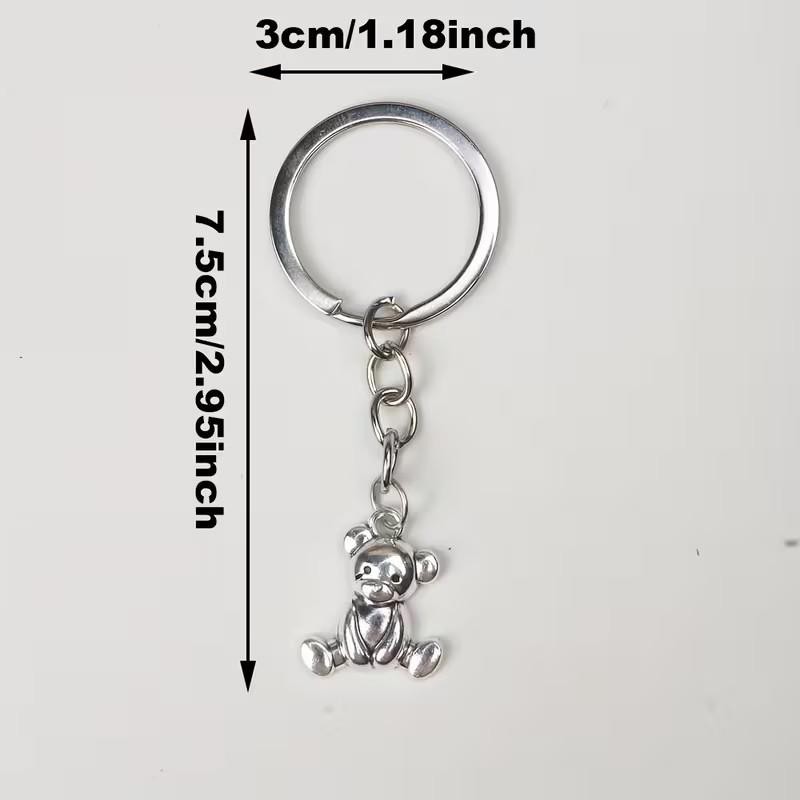 Mini Metal Cute Teddy Bear Charm Keyring Keychain Gift UK | eBay