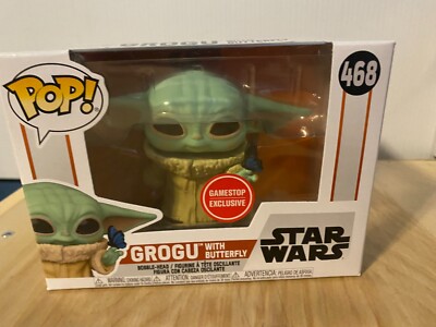FUNKO Pop Vinyl Star Wars GROGO w/ BUTTERFLY Figure C9+ Gamestop ...