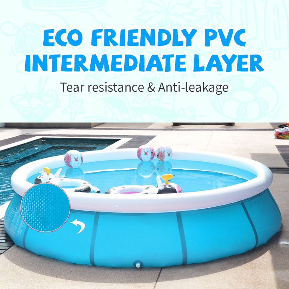 Swimming Pool Above Ground Inflatable With Filter Pump Family Kids ...