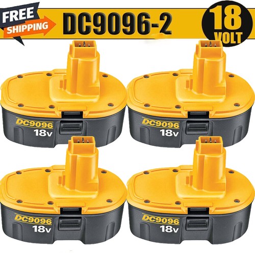 1～4Pack 18V 18Volt 4500mAh replacefor Dewalt Battery DC9096 DC9098 ...