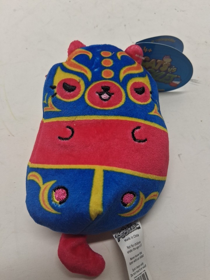 Cats vs Pickles 4" Bean Plush - El Purr #317 - NWT Brand New Luchador ...