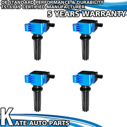 Set of 4 UF670 Blue Ignition Coil For 12-19 Ford Explorer 2.3L Escape 2 ...