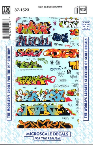 HO Scale Microscale 87-1523 Modern Train/Railroad & Street Graffiti ...