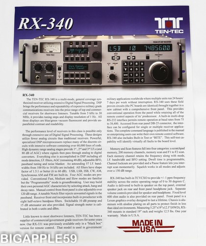TEN-TEC RX340 Commercial Quality HF Receiver for sale online | eBay