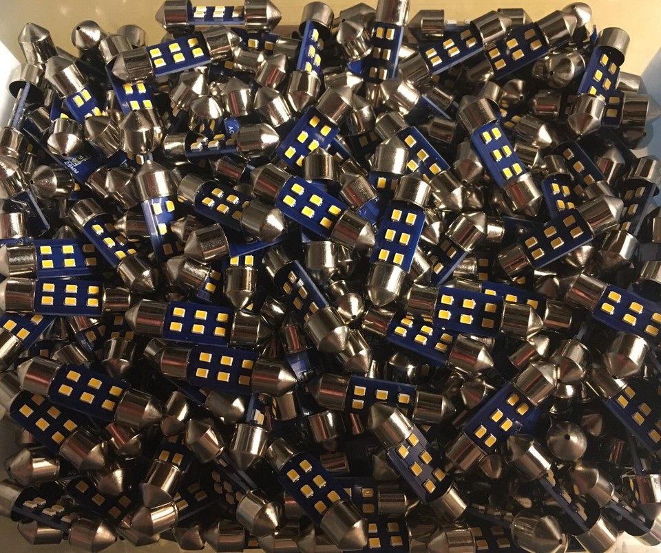 (3) WARM WHITE FESTOON 12V LED LAMP -DIAL & METERS DE3022 BULBS- SONY ...