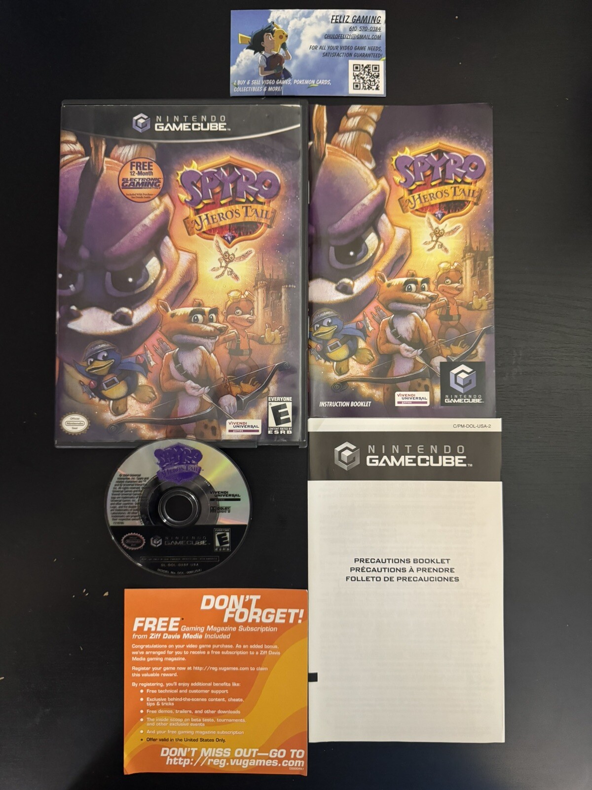 Spyro: A Hero's Tail (Nintendo GameCube, 2004) Complete With Manual ...