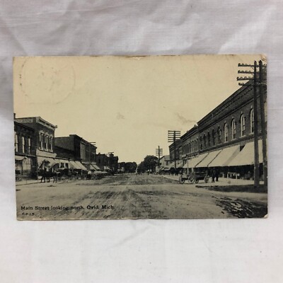 Vintage Ovid Michigan Postcard Street Scene 1910 | eBay
