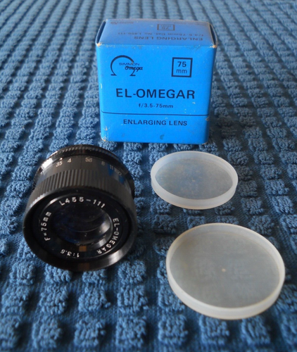 EL-OMEGAR f/3.5-75mm Enlarging Lens Cat. No. L455-111 Simmon-Omega ...
