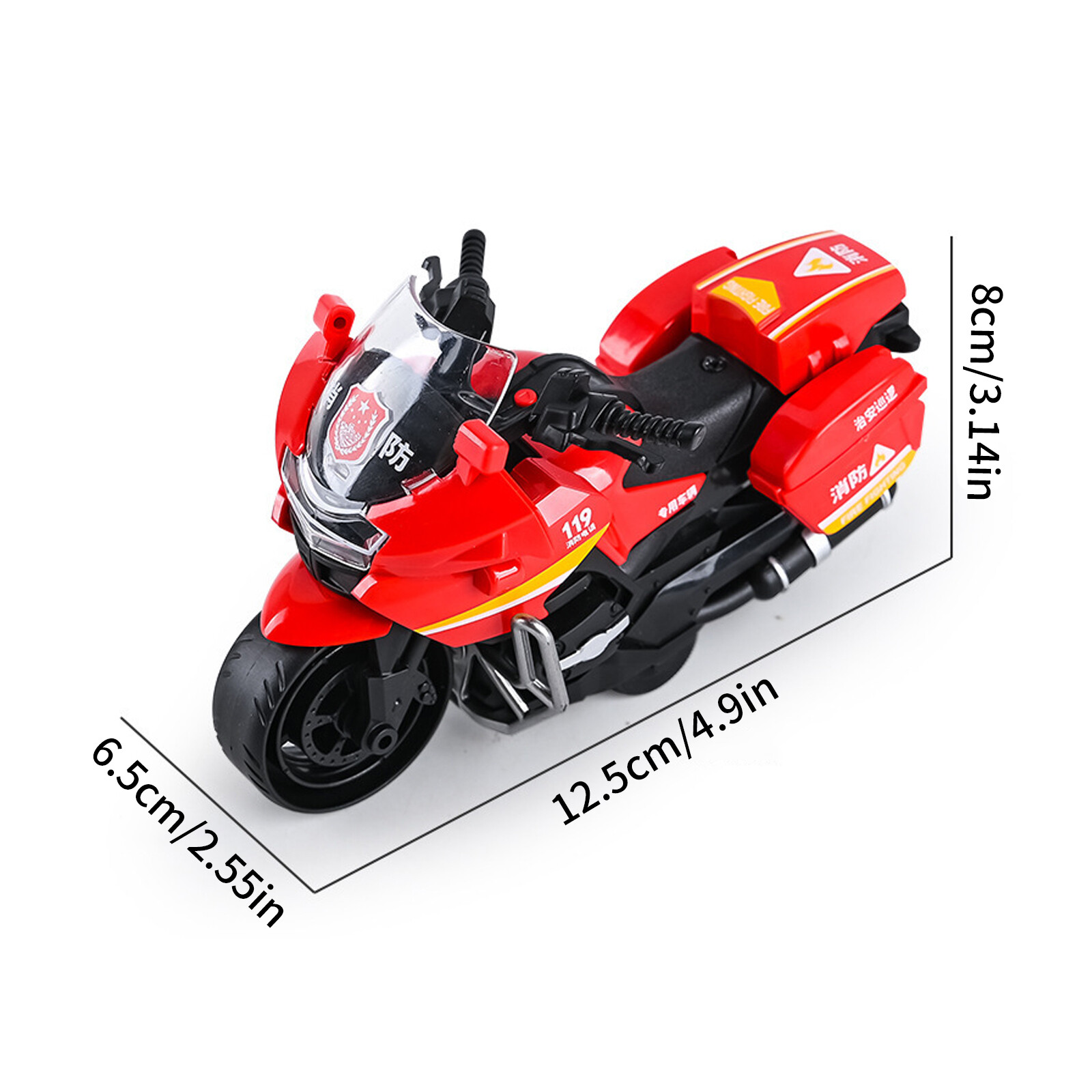 4Pcs Children's toy inertia motorcycle model toy boy toy car birthday ...