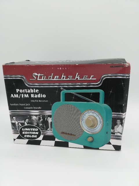 Studebaker Sb2000tg Retro Classic Portable Am/fm Radio Turquoise for ...