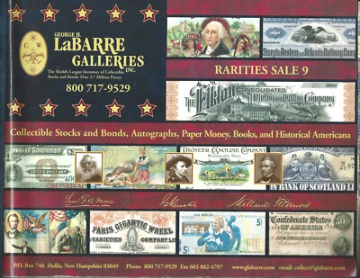 Collectible Stock, Bond-George H. LaBarre Galleries Catalog-Color ...