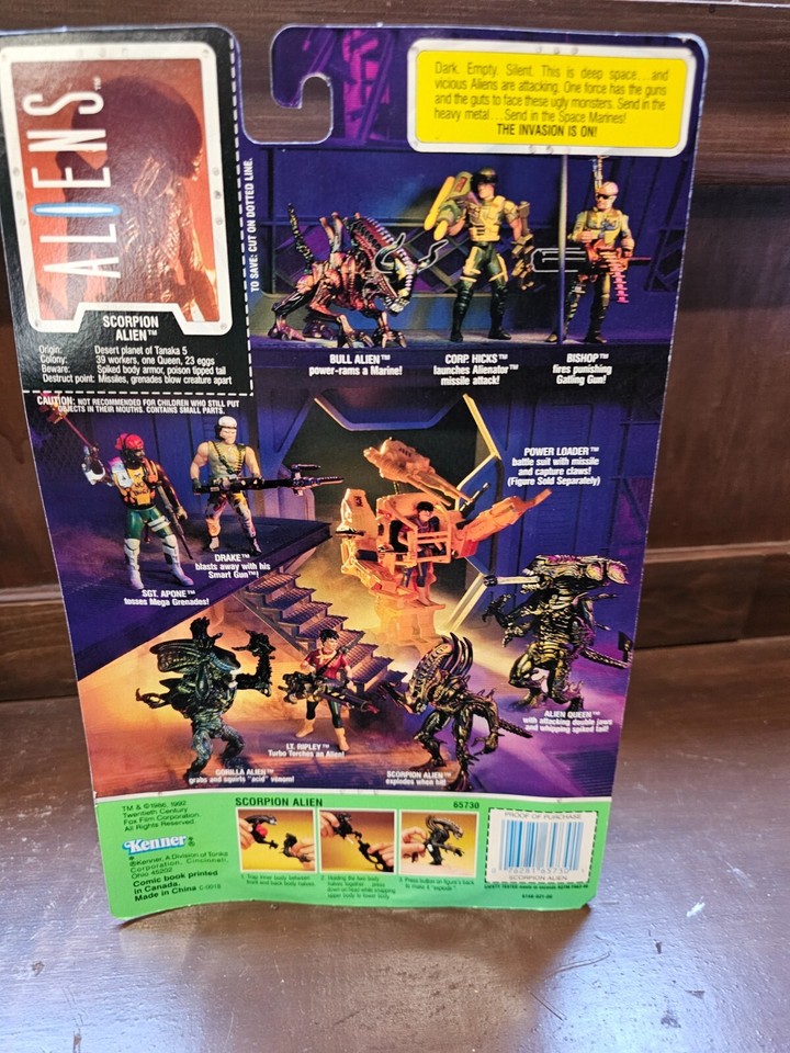 VINTAGE 1992 Kenner Aliens Scorpion Alien w/ Face Hugger Action Figure ...