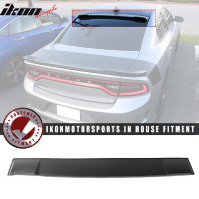 Fits 11-23 Dodge Charger Roof Spoiler Wing IKON Style Rear Window Visor ...