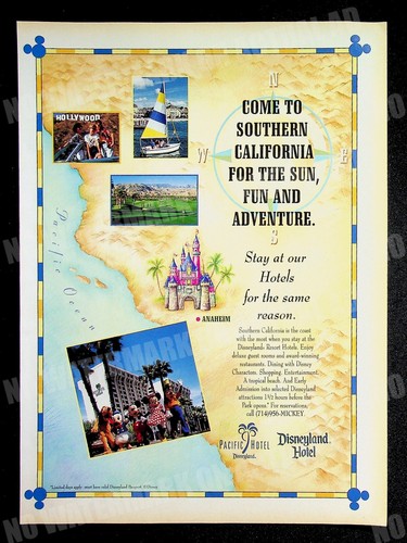 Pacific Hotel Disneyland Disney Resort 1998 Print Magazine Ad Poster ...
