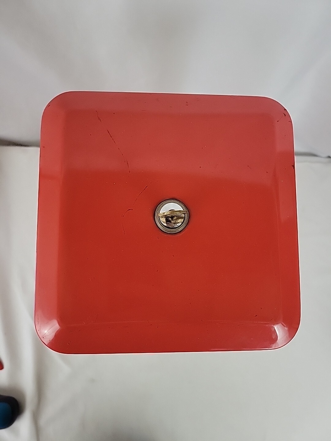 Vintage Folz 1 Cent Gumball Machine Red Working With Key & Vending Card ...
