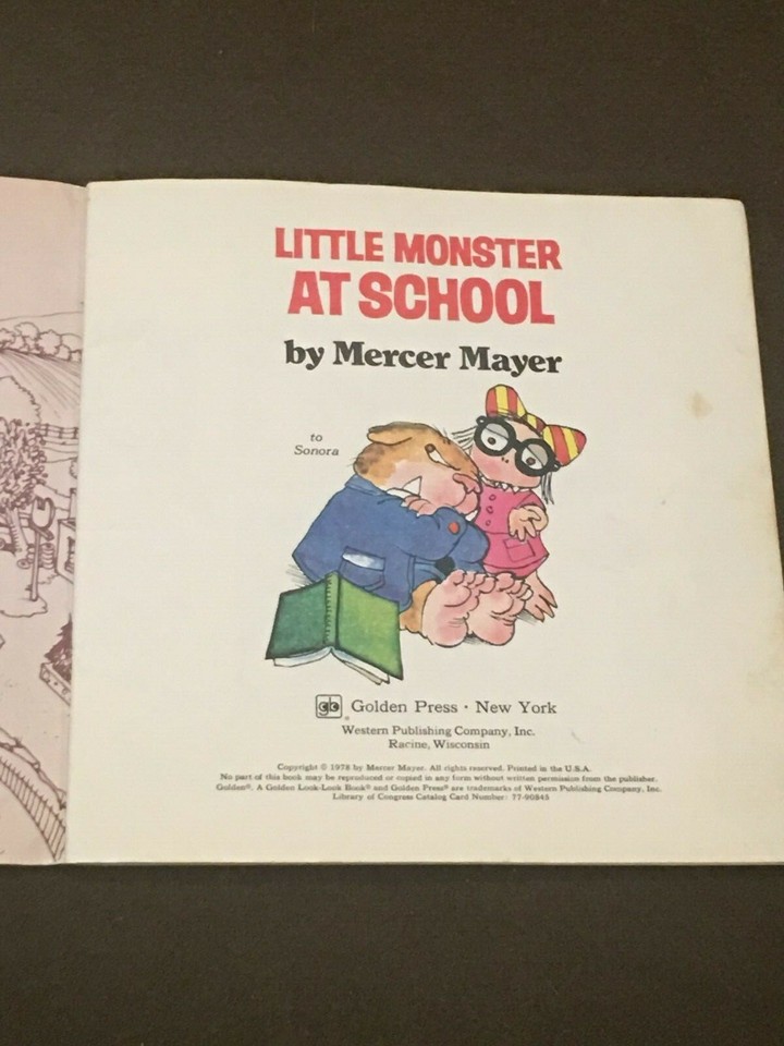 Mercer Mayer's Little Monster Little Monster At School Softback Golden ...