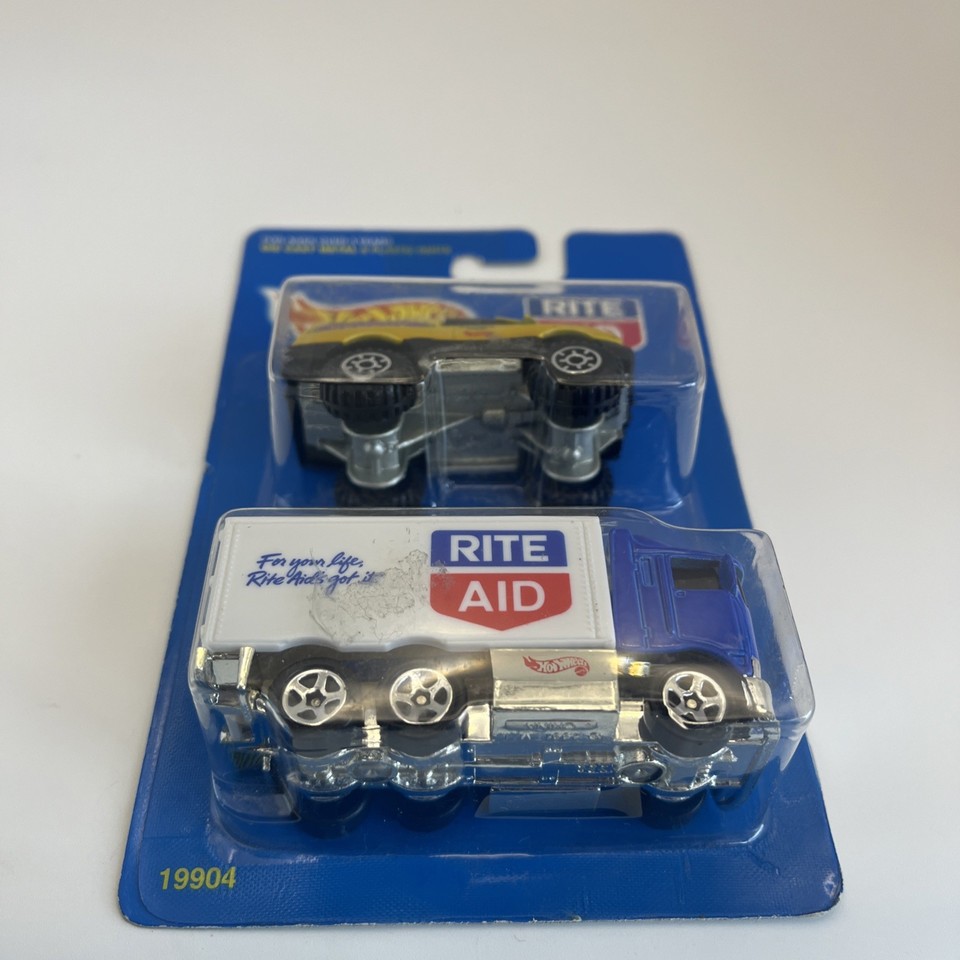 HOT WHEELS 1997 ROCKY MTN RESCUE & HI-WAY HAULER RITE AID DELIVERY ...