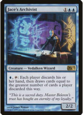 Jace's Archivist Core Set 2012 M12- MTG Magic the Gathering - Artifact ...