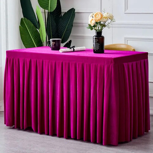 1Pc Tablecloth Rectangular Conference Table Cover Skirt for Party Desk ...