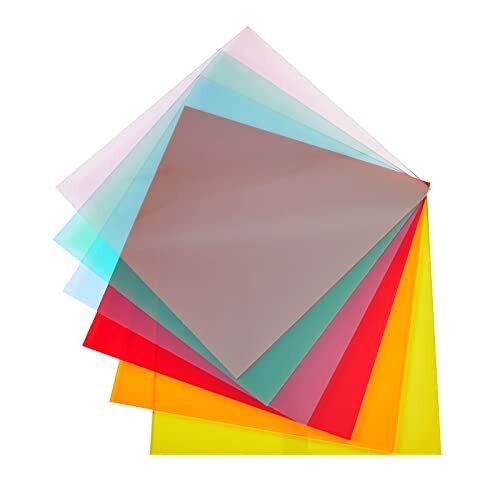 6 Pack Colored Acrylic Sheets 1/8 Thick Translucent Plastic Plexiglass ...