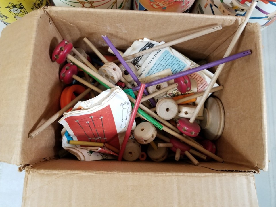 Huge Lot of Vintage Wood Tinker Toys Pieces Wheels Rods Connector | eBay