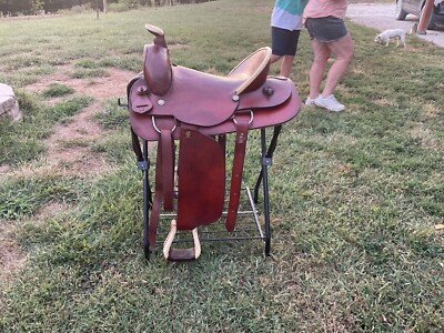 16” Unbranded Hard Seat Ranch Saddle- Narrow Gullet | eBay