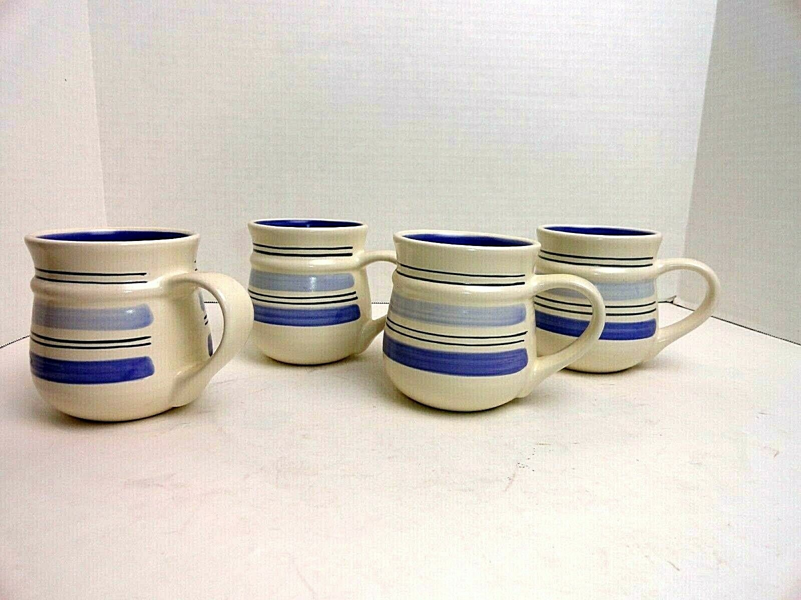 Pfaltzgraff Rio Set of 4 Coffee/Tea Mugs - EXCELLENT! Hand Painted 12 ...