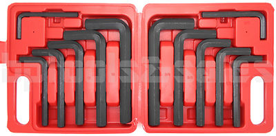 12 Pc JUMBO METRIC SAE Hex Keys Set Allen Wrenches MM Standard Large ...