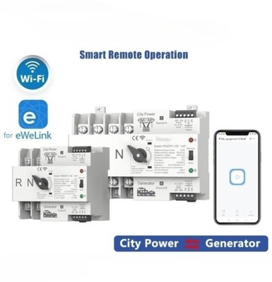 WiFi For ATS Smart Dual Power Automatic Transfer Switch Timer Relay ...