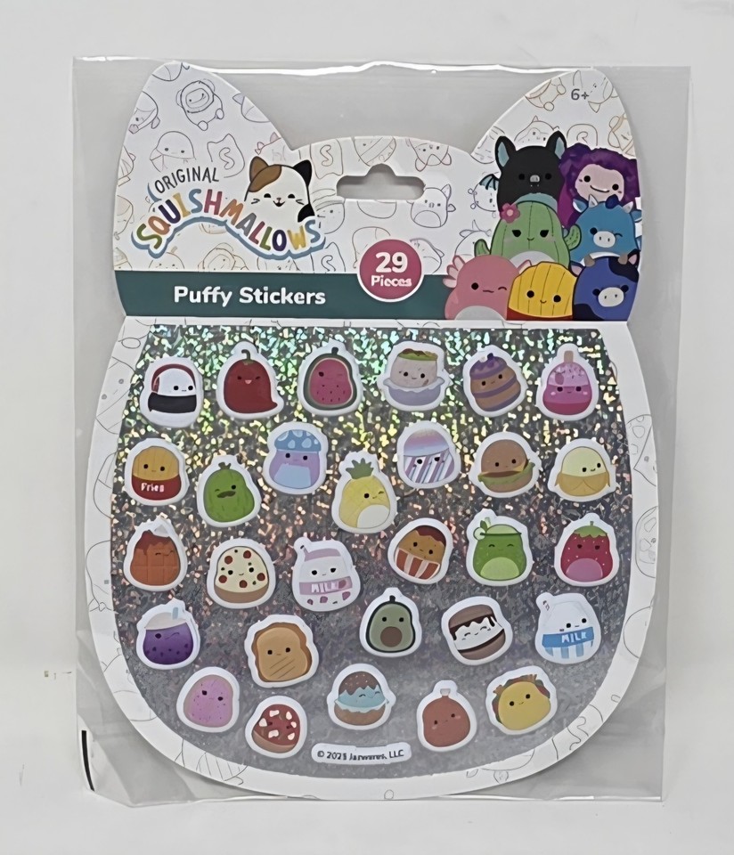 Original Squishmallows Puffy Squishy Stickers Sticker Multi 29 Pieces ...
