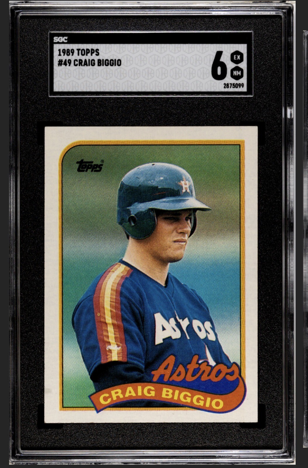 1989 Topps Craig Biggio Rookie SGC 6 HOF Astros | eBay