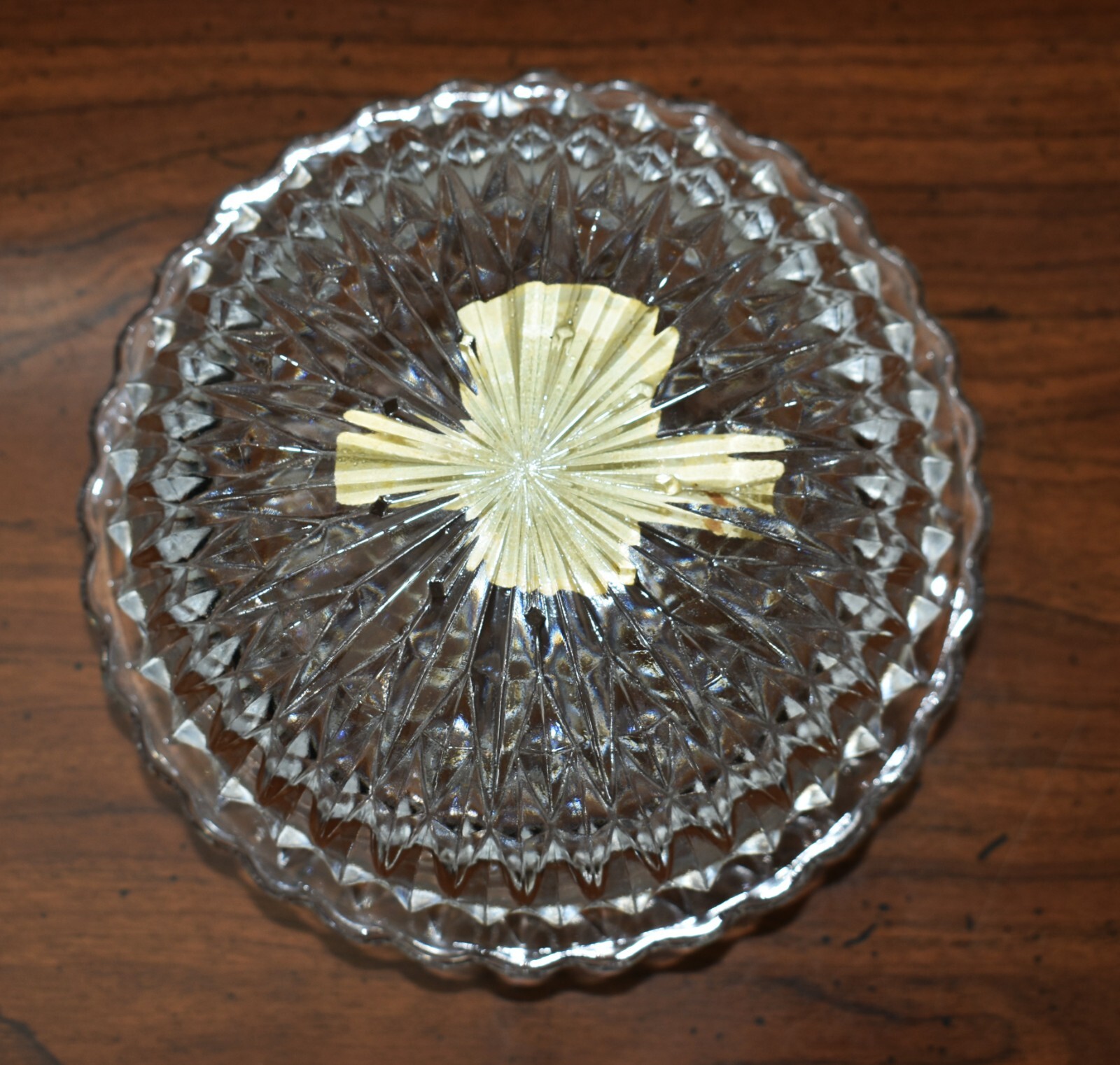 Vintage Hand Cut English Lead Crystal Covered Candy Butter Dish Brama ...