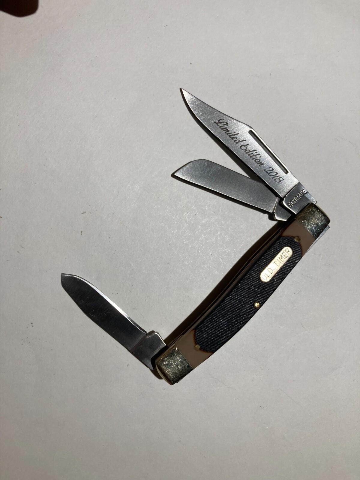 Schrade Old Timer 80T 8OT 3-Blade Folding Pocket Knife, Limited Edition ...