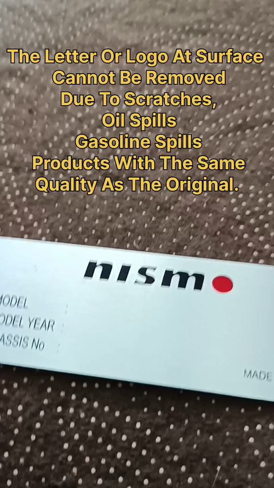 NISMO serial number tag NISSAN fairlady 350Z 370Z Ariya GTR Skyline ...
