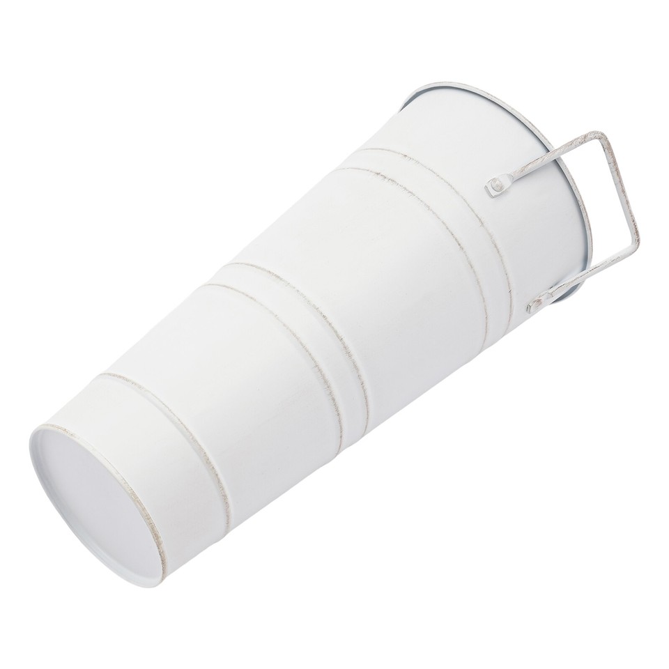 8 Pack Modern White Flower Bucket Vases Farmhouse Flower Decorations ...