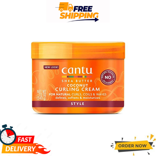 Cantu Coconut Curling Cream with Shea Butter for Natural Hair, 12 oz ...