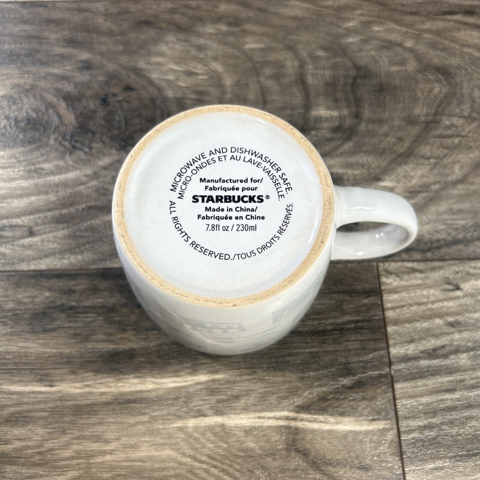 Starbucks Coffee Tea Cups Mugs White Valentines 8 oz Crown Keys Heart ...