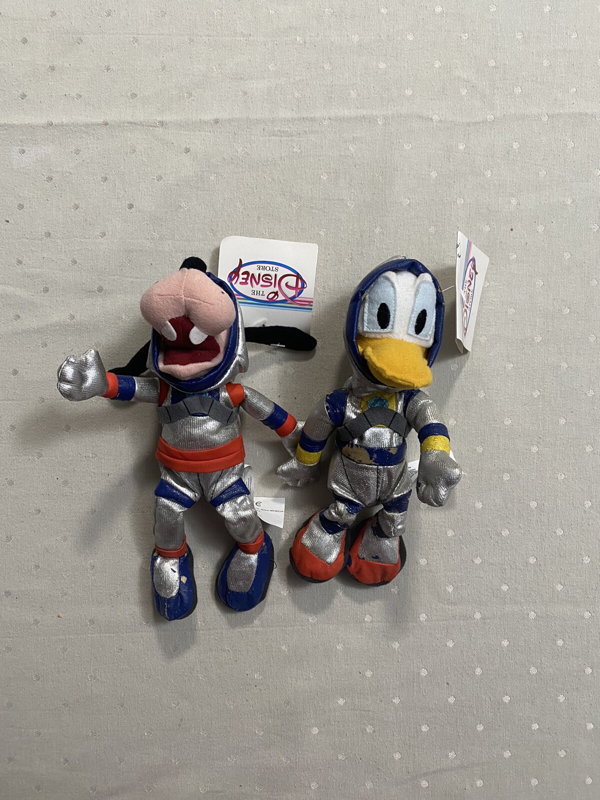 Vintage Disney Spaceman Goofy & Donald Bean Bag Plush NWT SEE PICTURES ...