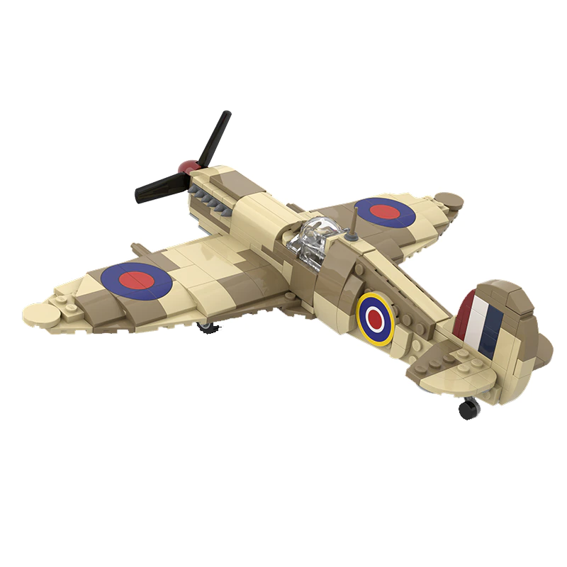 WW2 British Spitfire MK V fighter aircraft plane moc UK World War ...