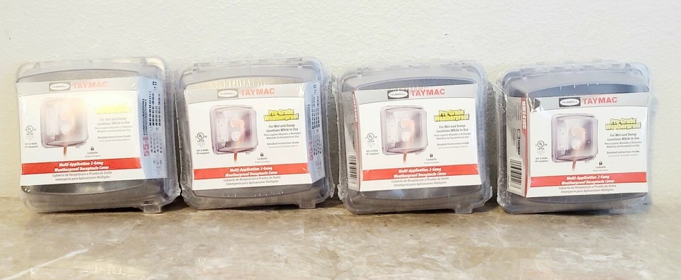 (4) Raco MM2410C TayMac Clear 2 Gang In Use 55In1 Standard Electric ...