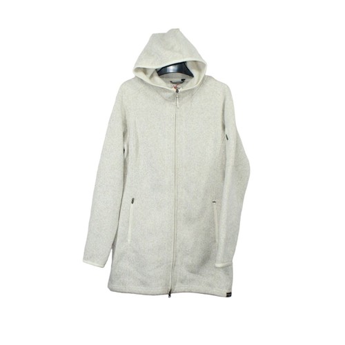 LL Bean Women's Sweater Fleece Coat Rugged Knit Sailcloth Size M | eBay