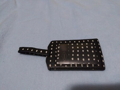 Fossil Black/White Polka Dot Luggage Tag | eBay