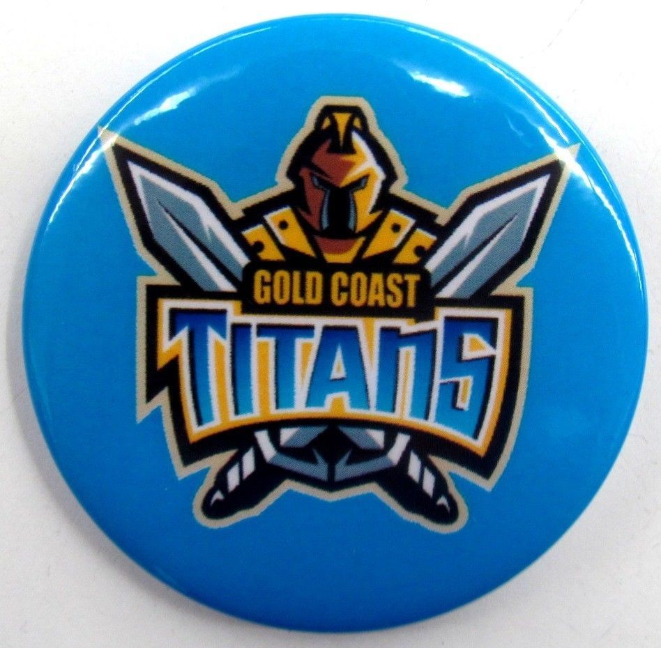 Nrl Colouring Pages For Kids GOLD COAST TITANS NRL TEAM LOGO ROUND PIN