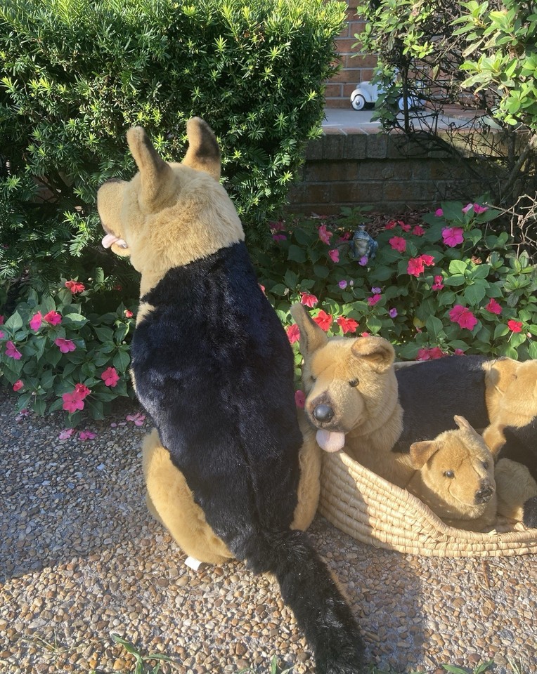 E & J Classic Prima Plush German Shepherd Family Realistic Dad Mom ...