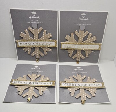 HALLMARK TRIM GIFT MERRY CHRISTMAS SNOWFLAKE 5" X 6" 2017 | eBay