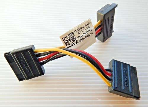 Dell Splitter Cable SATA Y Power Connector Male SATA to 2 x Female SATA ...
