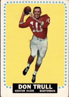 1964 Topps Don Trull RC Houston Oilers #87 VG E221 | eBay