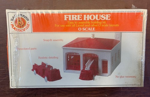 Bachmann Plasticville #1956 O/O-27 & S Scale Firehouse Fire Station ...