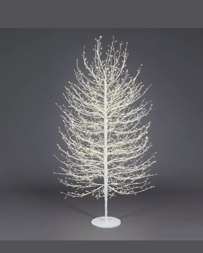 Beech Christmas Tree With White Base H1.80 Warm White 2000 LED | eBay